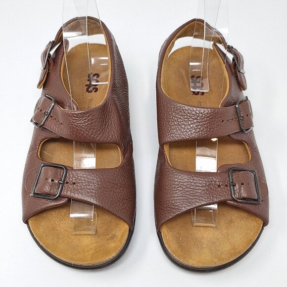 SAS | Shoes | Sas Relaxed Amber Sandals Womens 7 Brown Leather Ankle ...